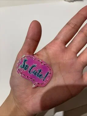 My dopamine finds | Other | Pink So Cute Speech Bubble Patch | Poshmark